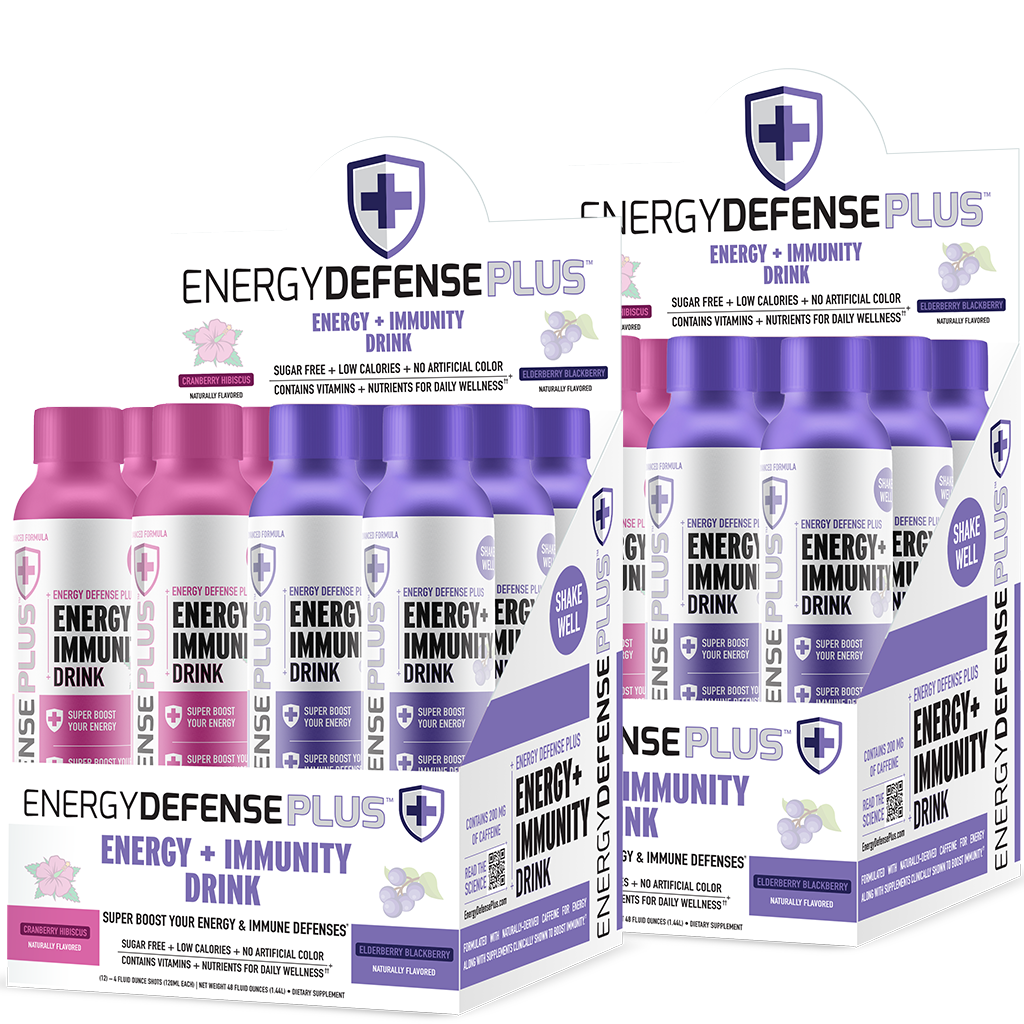 Energy Defense Plus™ Two Cases (24 bottles - 12 of each flavor) Free S ...